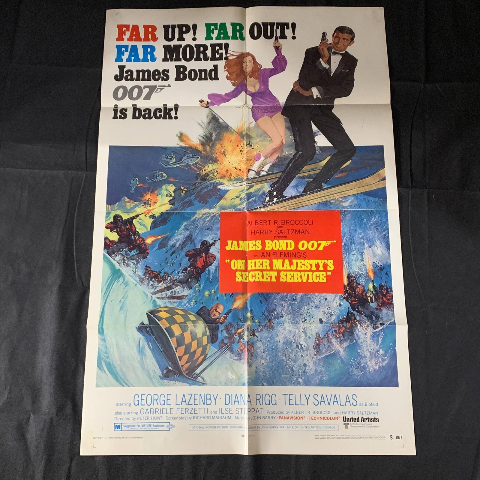 James Bond Magesty's Secret Service Orginal Poster Auction