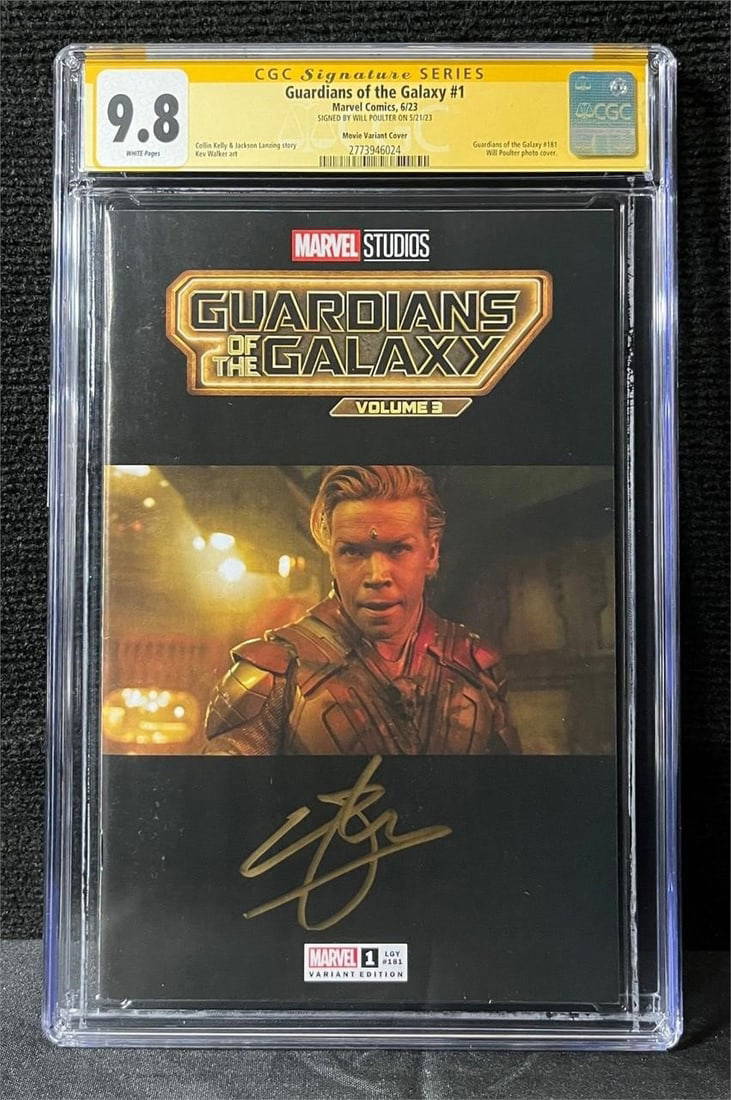 Gotg 1 Movie Variant Signed By Will Poulter Cgc Auction