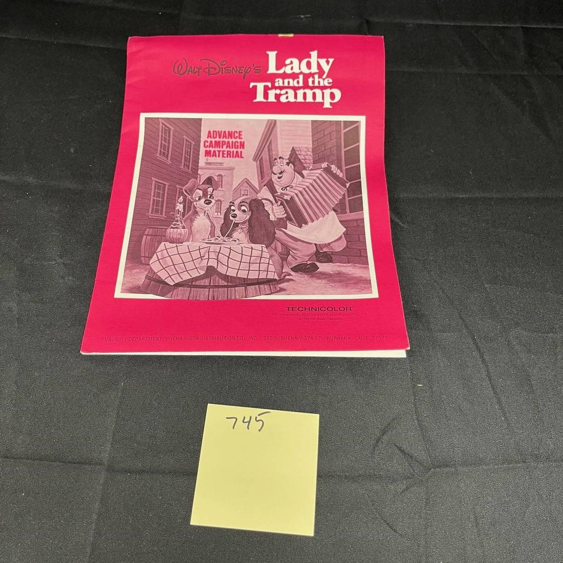 Disney's Lady And The Tramp Press Kit Auction