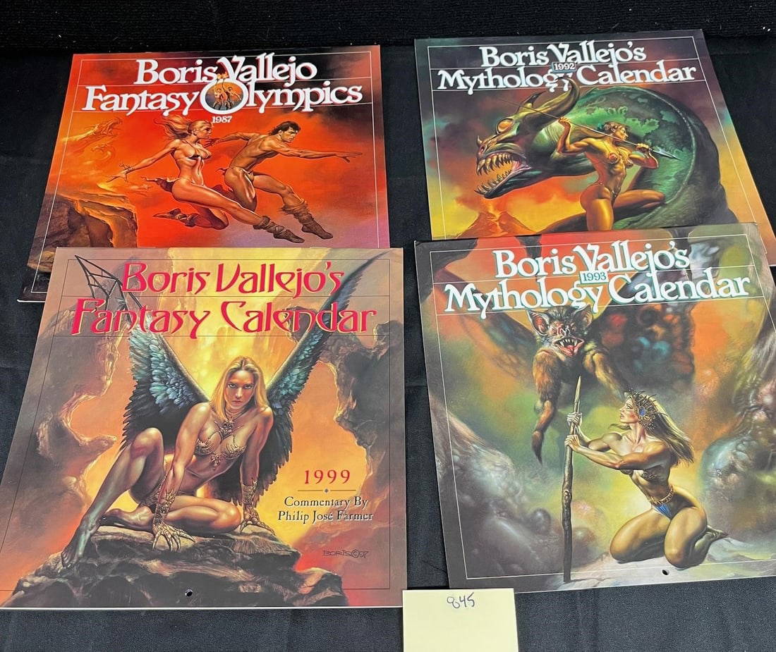 1980s And 90s Boris Vallejo Fantasy Calendars Auction