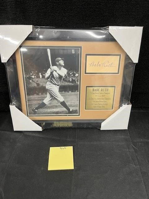 Sealed Babe Ruth Auto And Photo, No Coa Auction