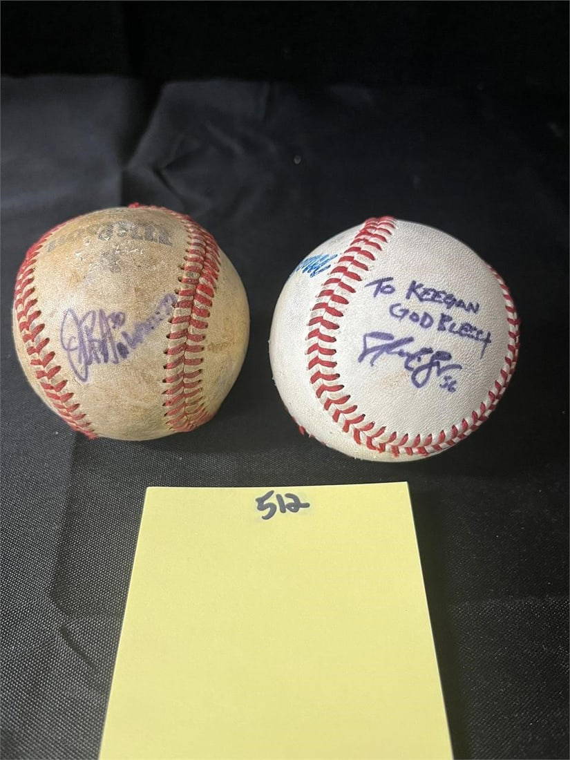 Two Signed Baseballs W/ Multiple Signatures Auction