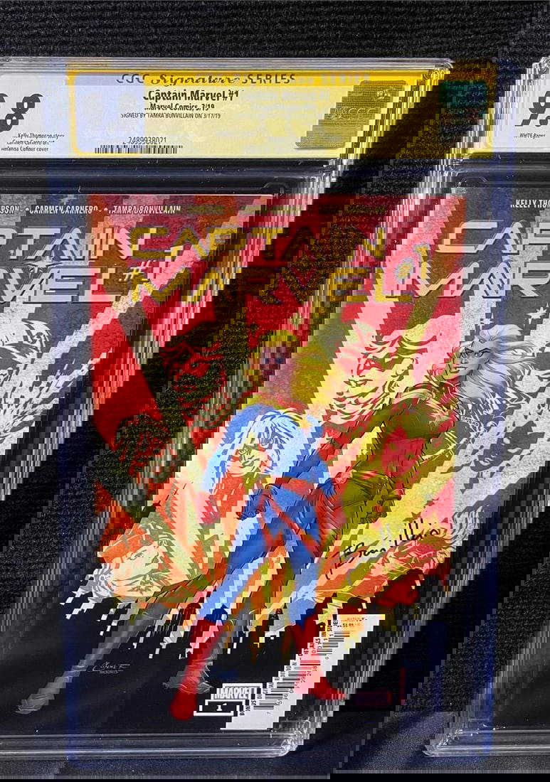 Bonnvillain Signed Captain Marvel 1 Comic Cgc 9.8 Auction