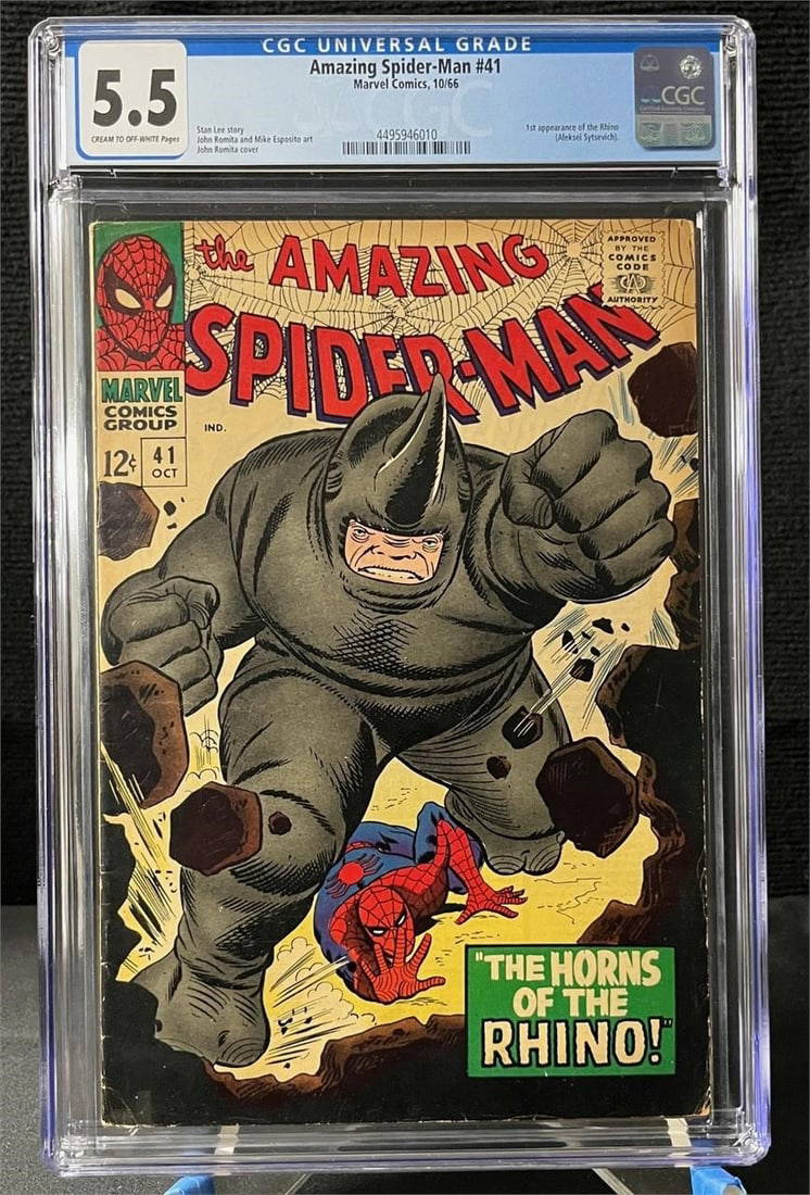 Amazing Spider-man 41 1st Rino Cgc 5.0 Comic Auction