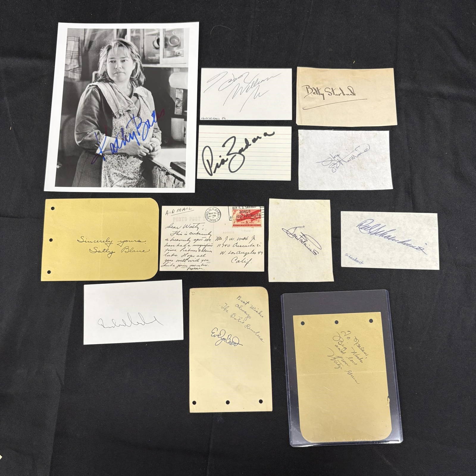 Large Autograph Collection, Kathy Bates ++ Auction