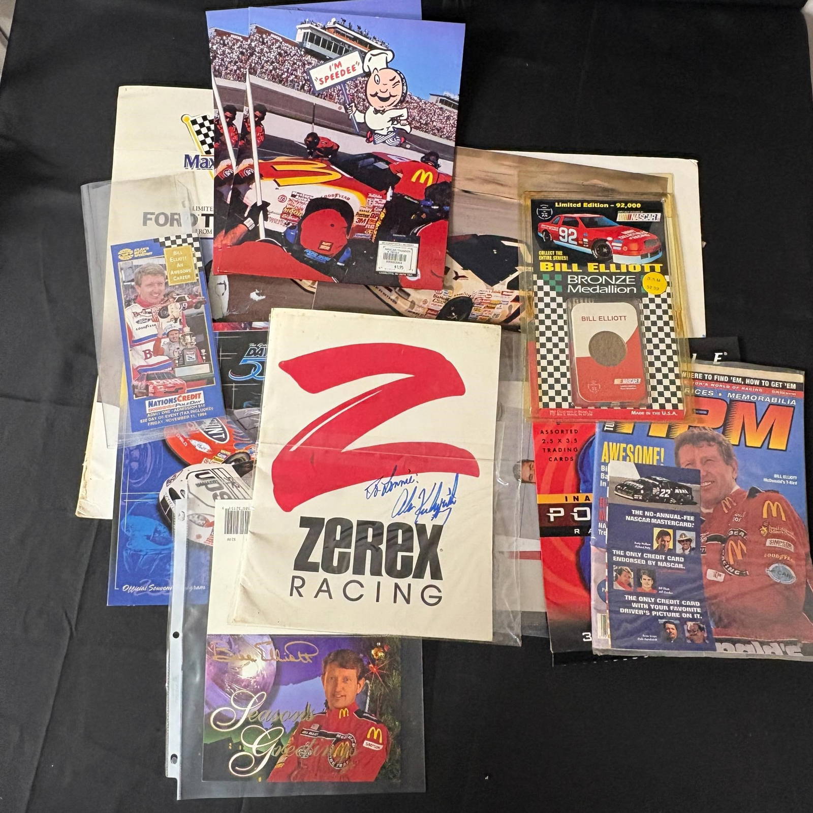 Nascar Memorabilia, Bill Elliot Coin + Auction