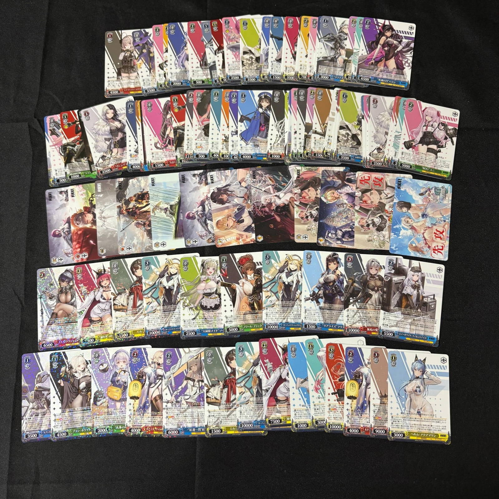 Large Lot Of Nikke Cards, Includes Cr And Rs Auction