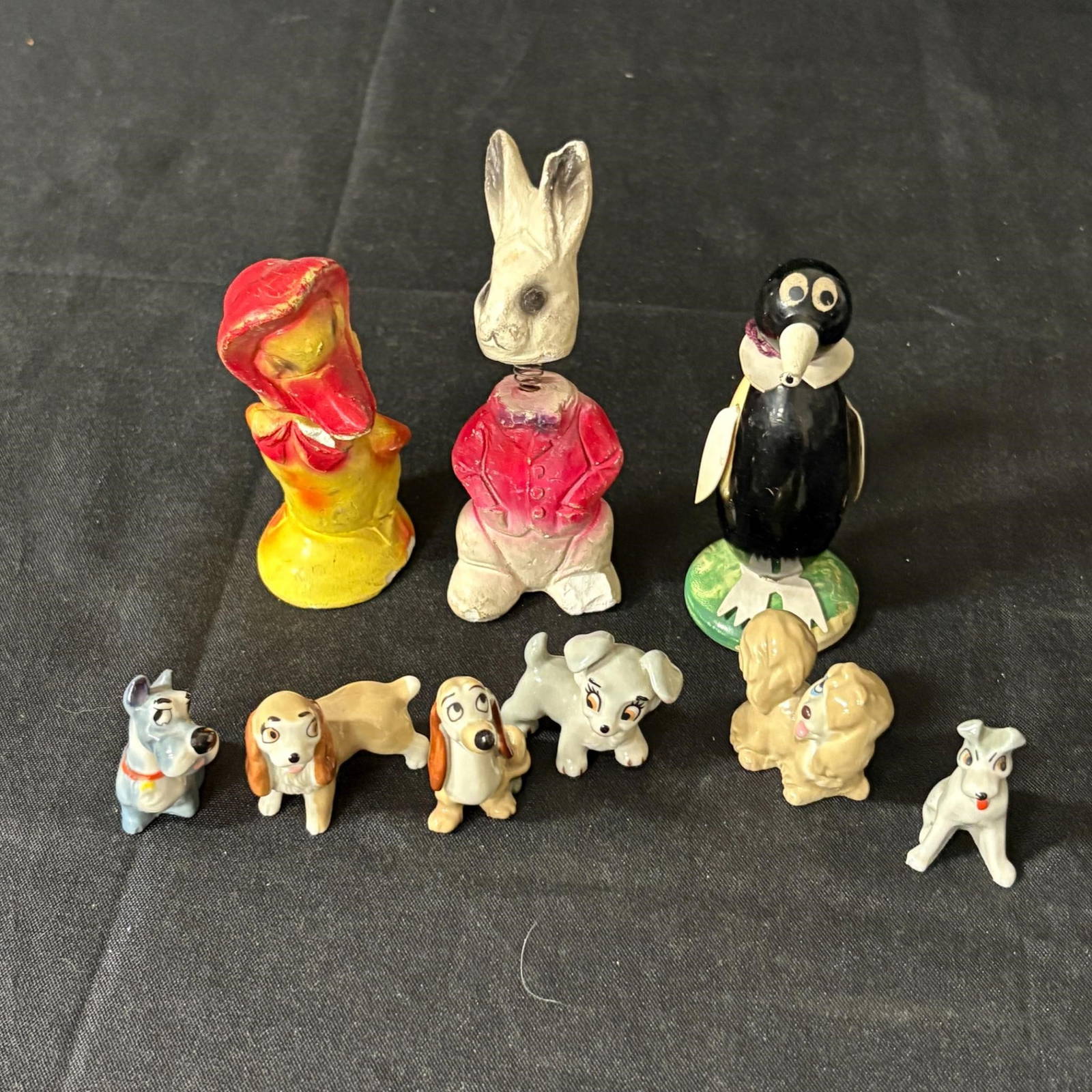 Vintage Disney Lady And The Tramp Glass Figures Auction