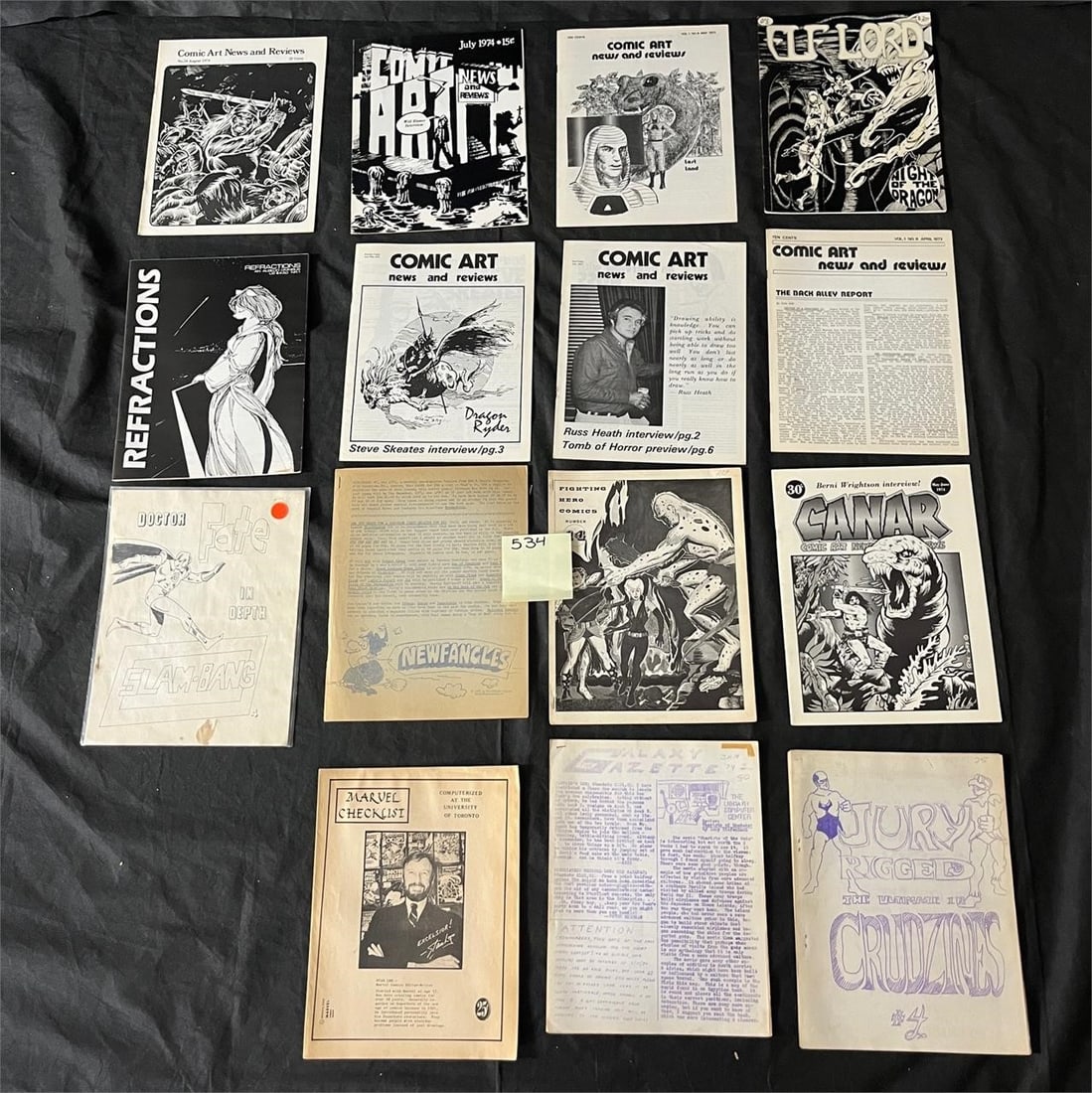 Ultra Rare Fanzines, Comic Art Digests W/ Canar Auction
