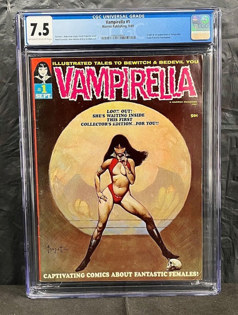 Vampirella 1 Cgc 7.5 1st Vampirella Frazetta Art Auction