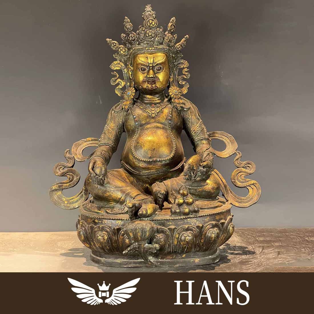 Gilt Bronze Gold God Of Wealth Auction