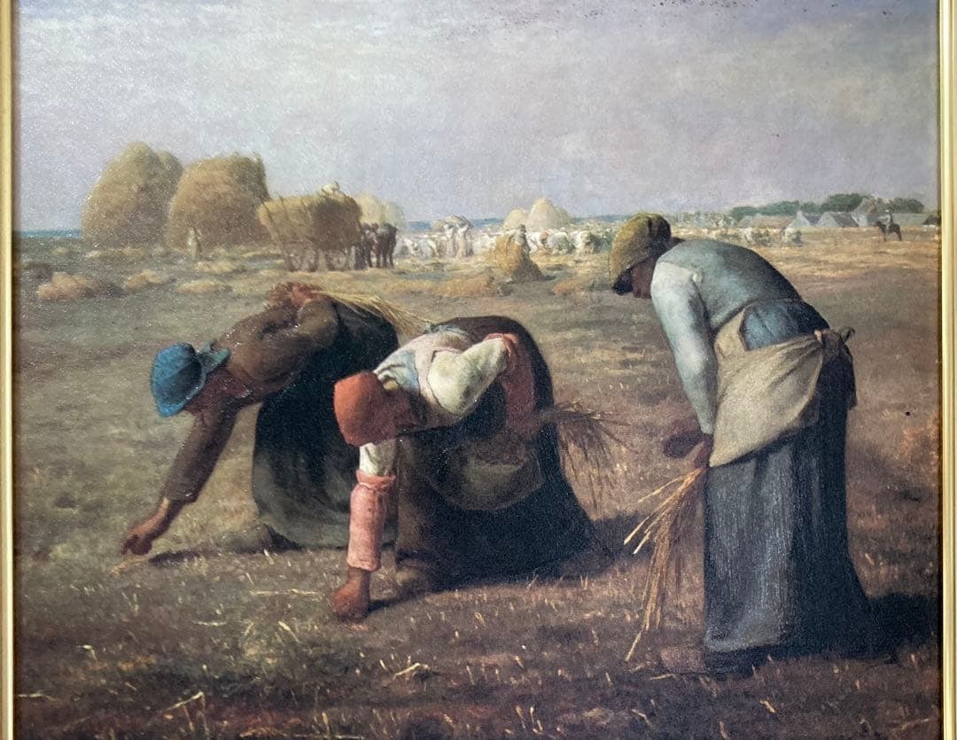 Millet "the Gleaners" Oil Painting, Size F10 Auction