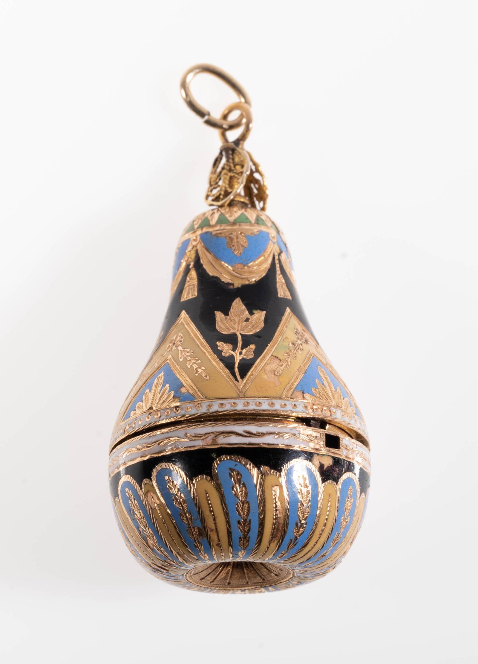 18k Gold And Enamel Pear Shape Verge Fusee Pendant Watch Auction