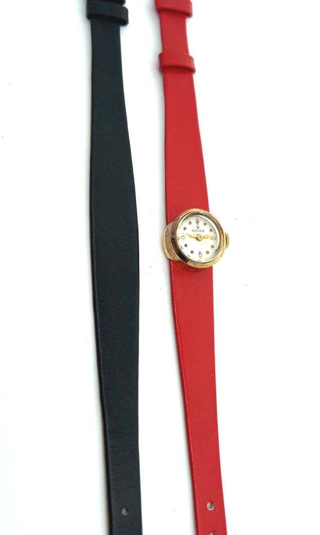 Rolex Chameleon 18k Gold Ladies Wristwatch With Two Bands - Jan 15 ...