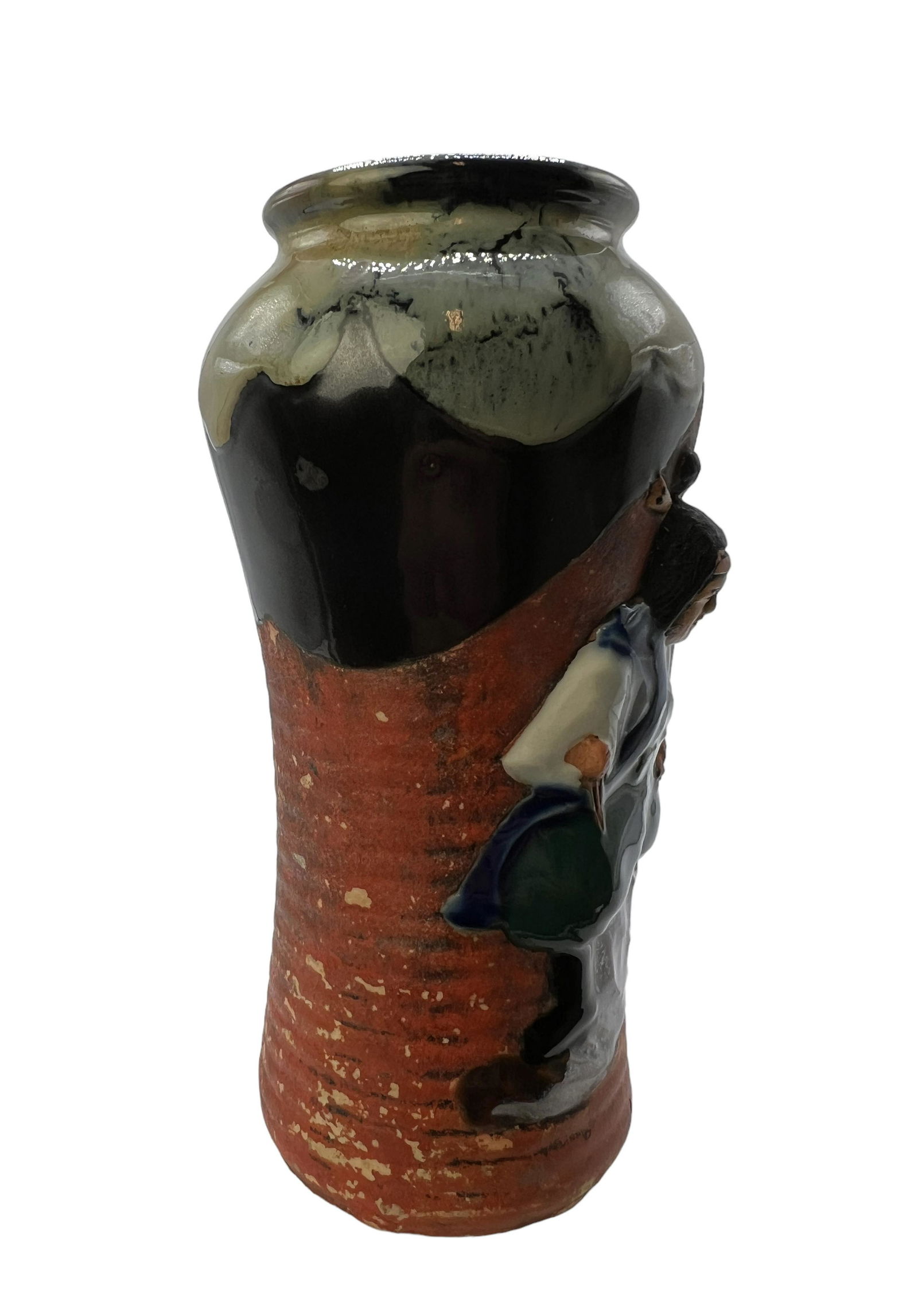 Japanese Sumida Gawa Pottery Vase Auction