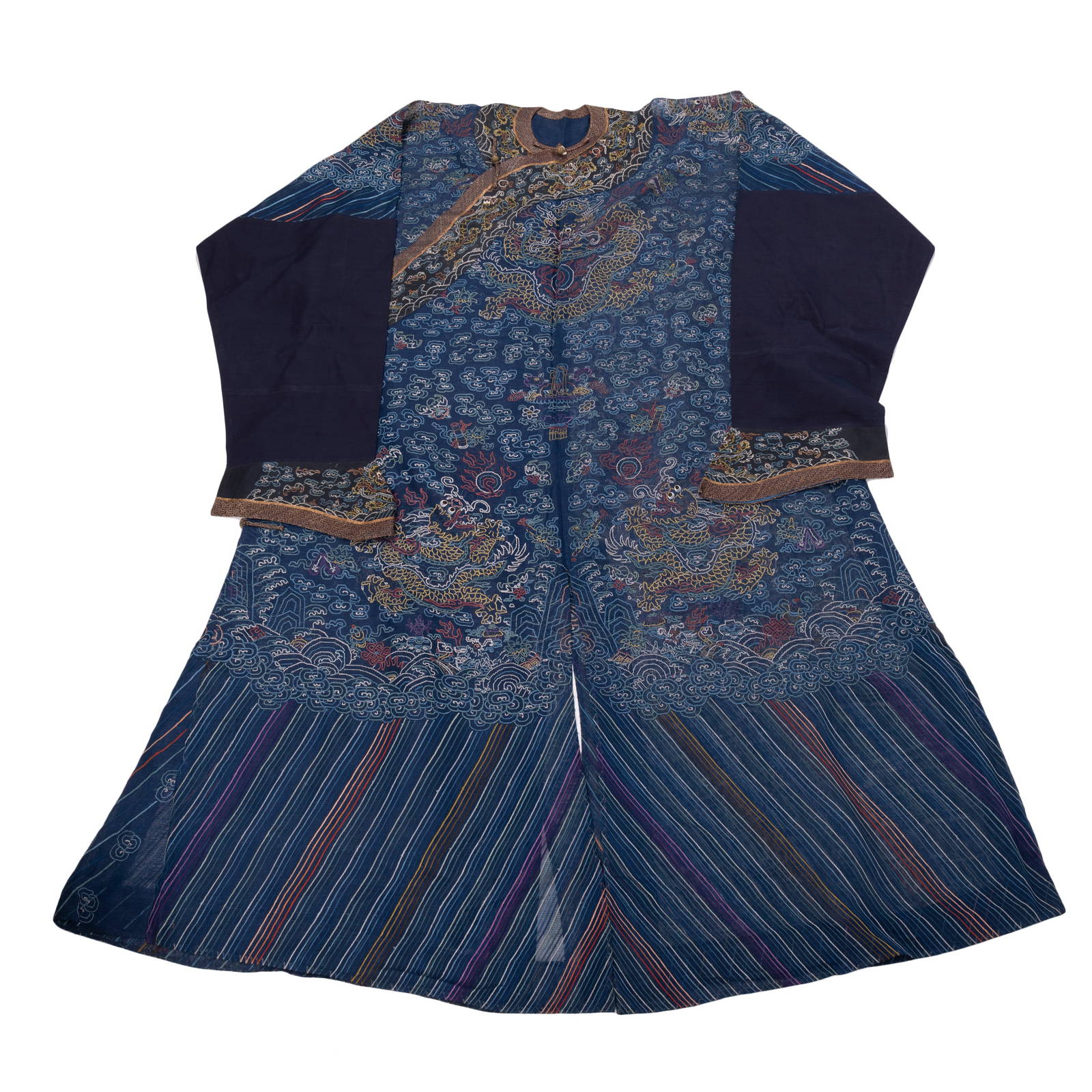 Chinese Qing Dynasty Silk Imperial Dragon Robe Auction