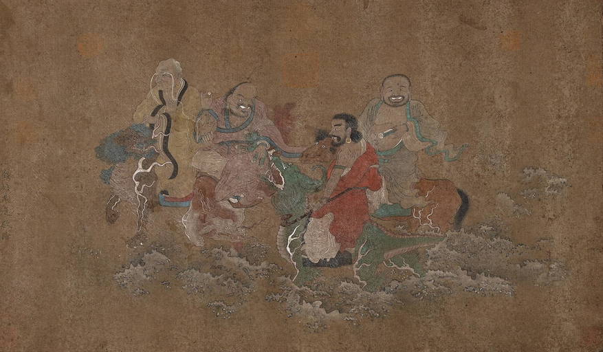 A Chinese Buddhist Arhat Painting, Dia Jin Mark