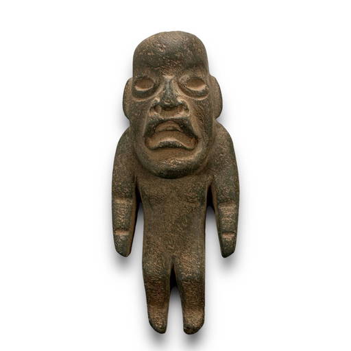 Pre Columbian Olmec Green Stone Hunchback Figure