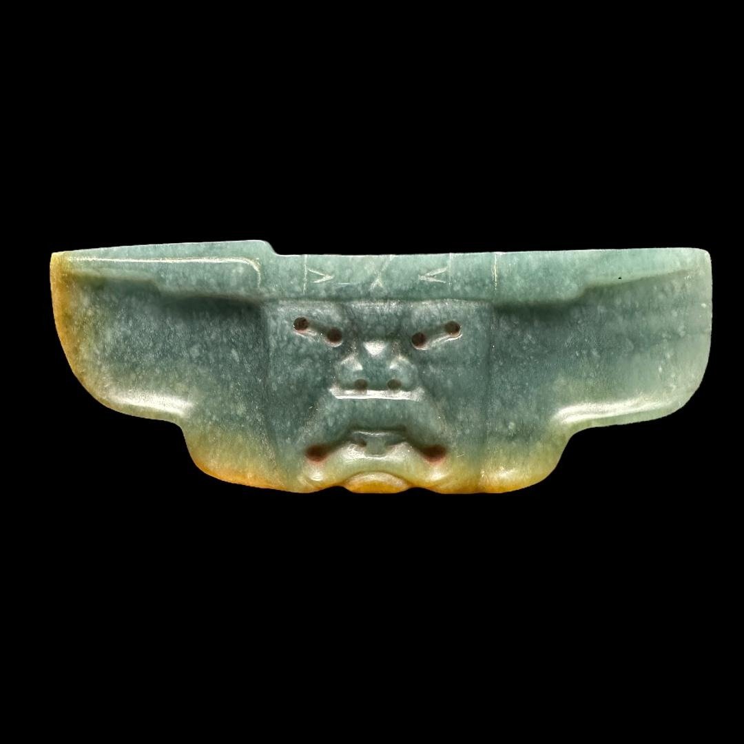 Rare Pre-columbian Olmec Jade Spoon Auction