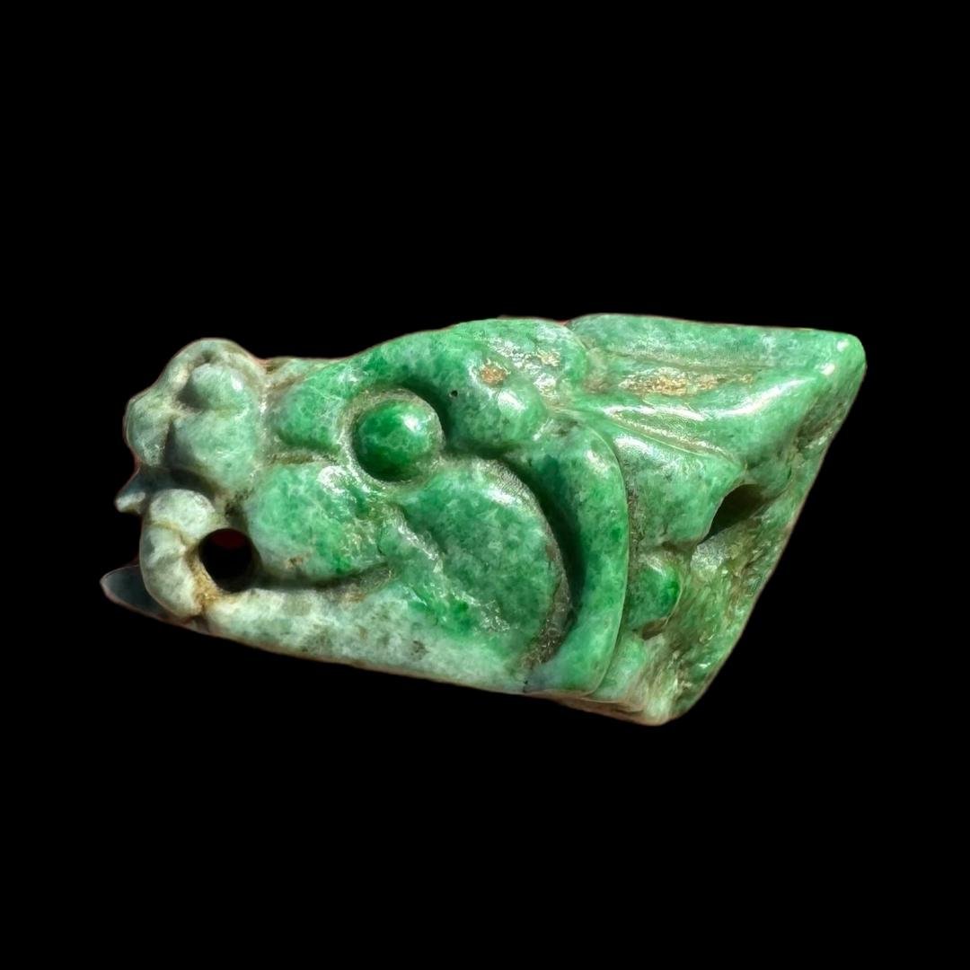 Pre-columbian Maya Imperial Jade Plumed Serpent Auction
