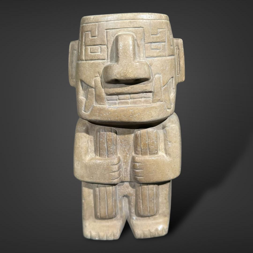 Pre-columbian Chavin Stone Figure Auction