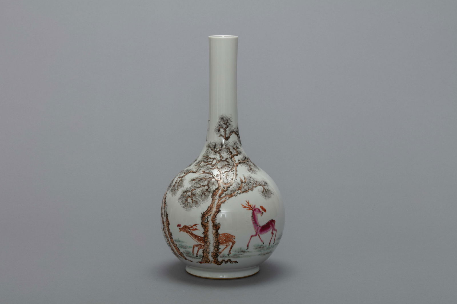 Qing dynasty pastel pine deer figure gallbladder bottle - Mar 27, 2023 ...