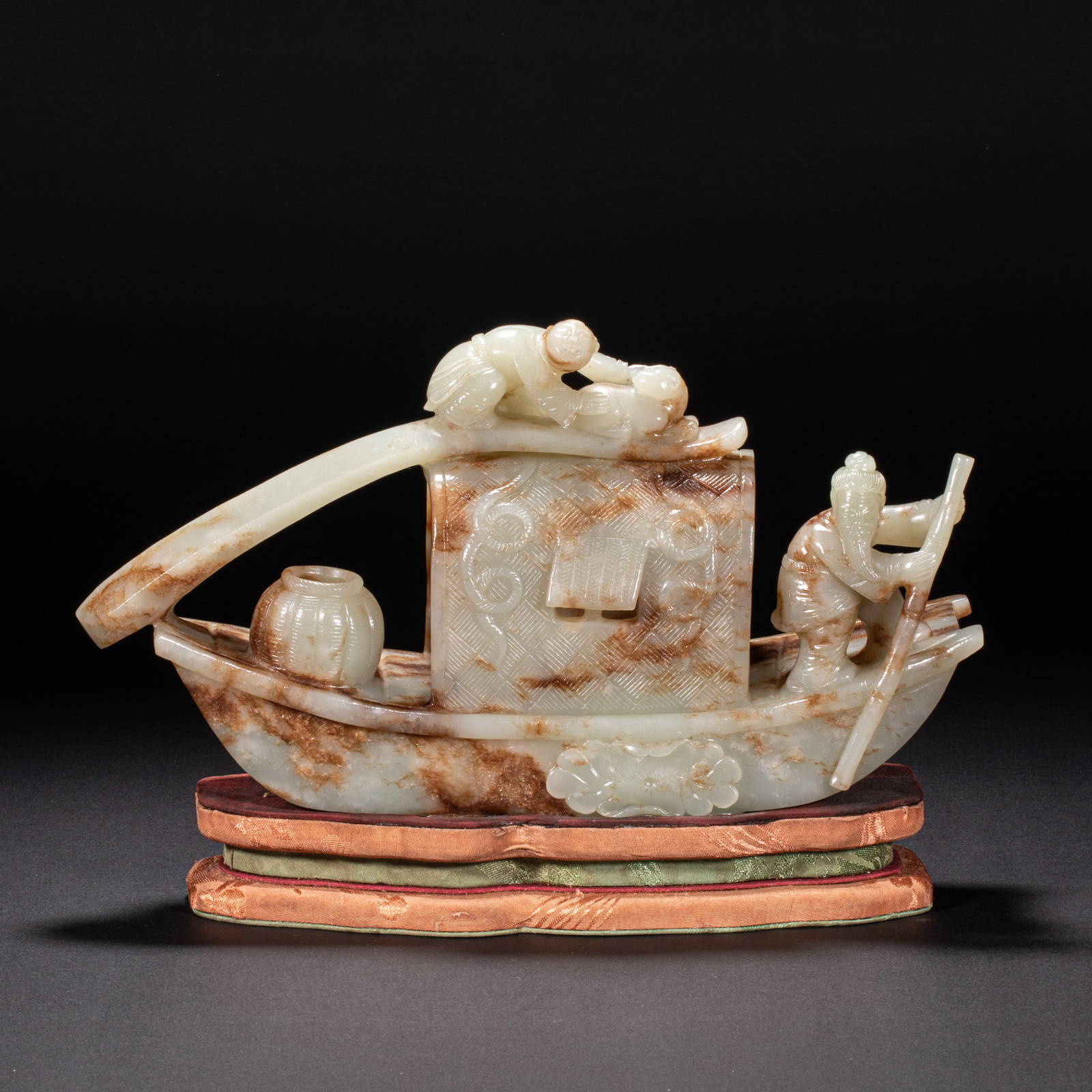 Hetian Jade Ship Of Qing Dynasty Auction