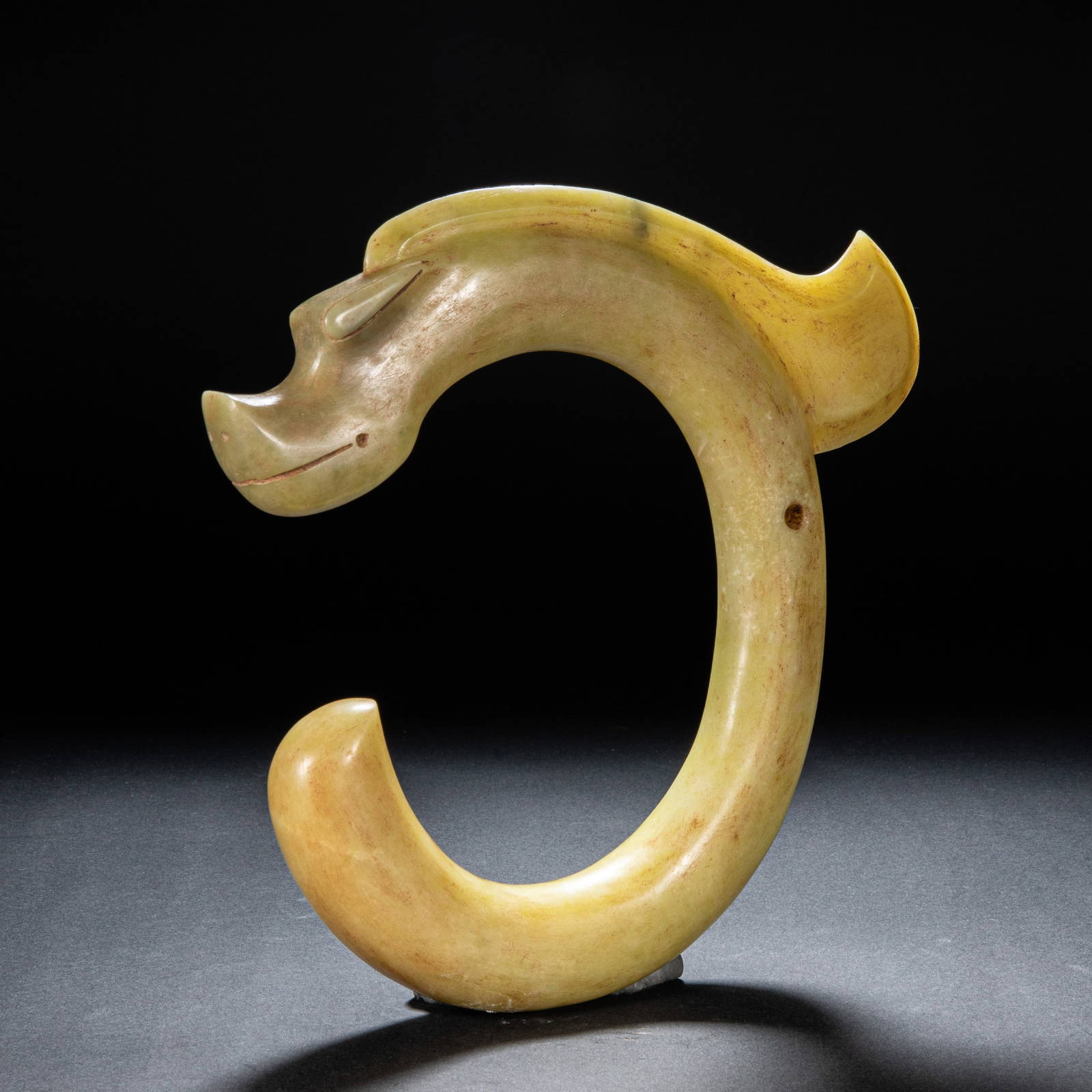 Jade Pig Dragon Before Ming Dynasty Auction