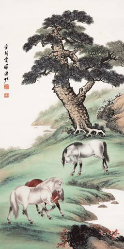 Writer: Pu Zuo Title: Horse Drinking From A