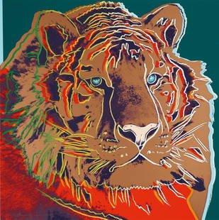 Andy Warhol "siberian Tiger" Screenprint On Lenox Museum Board