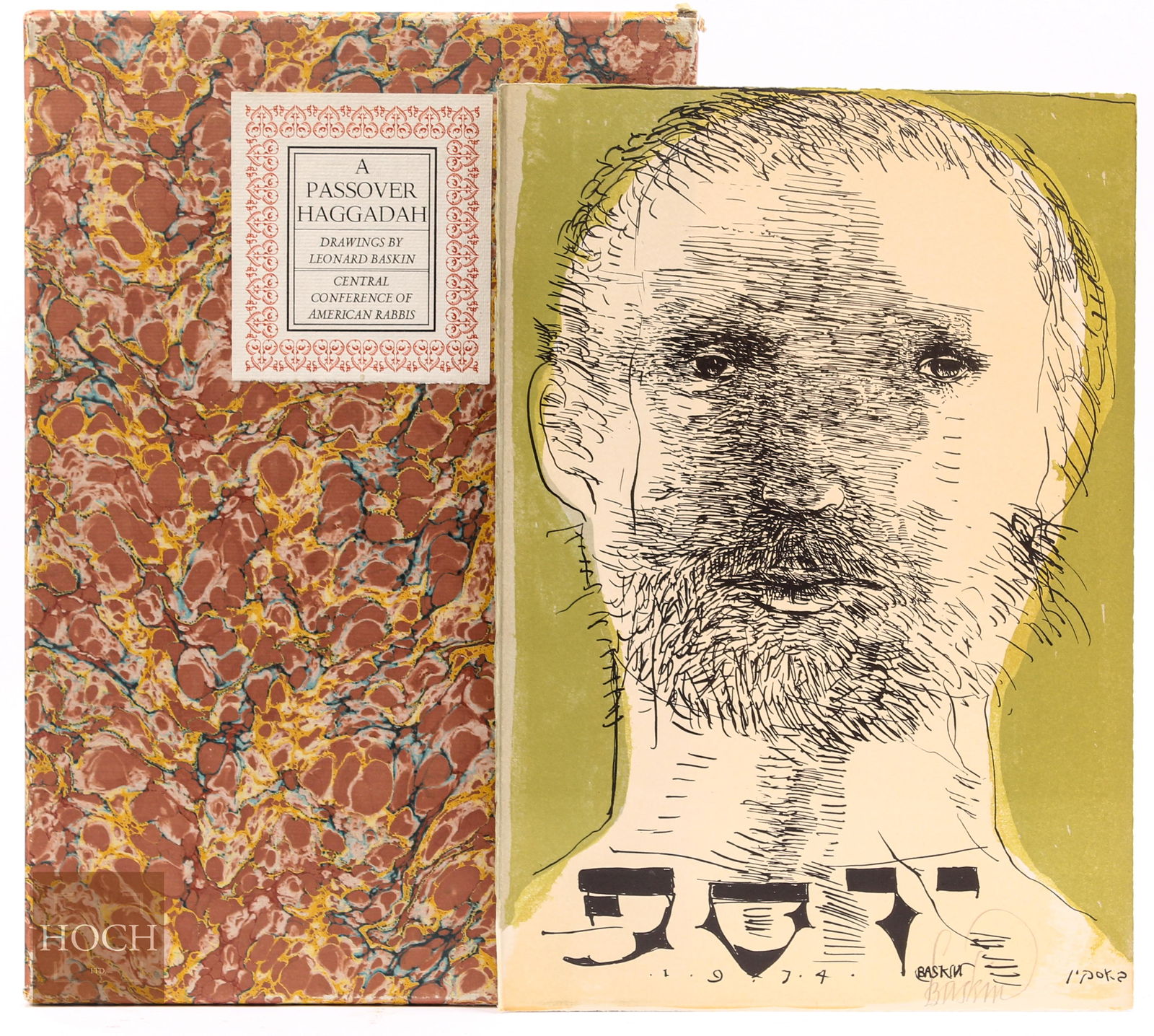 Signed, Leonard Baskin, A Passover Haggadah & Lithograph