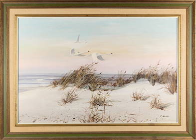 Carolyn Bush Signed Oil On Canvas Paintings Of Sho