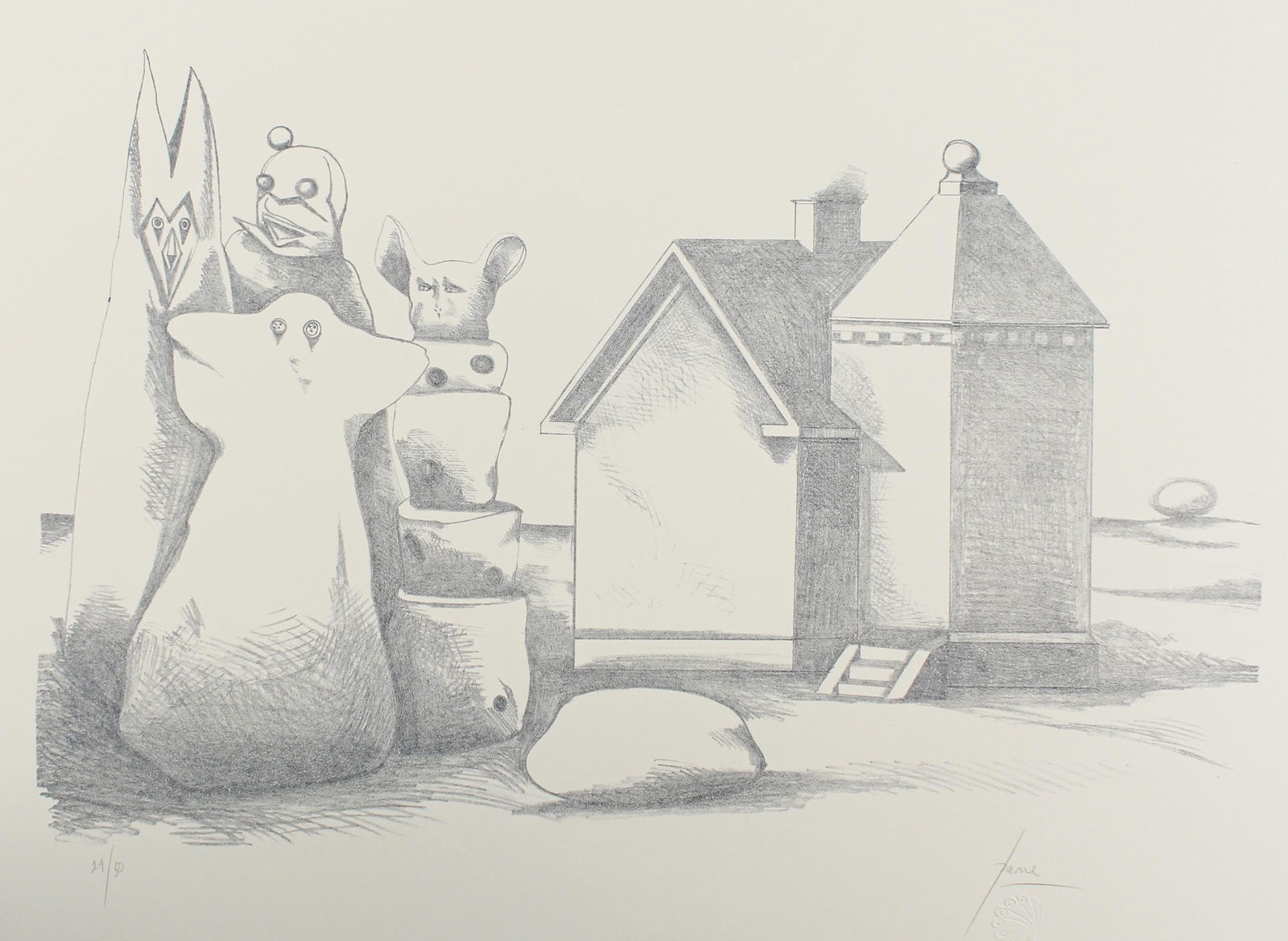 Peter Paone (american, B. 1936) Lithograph