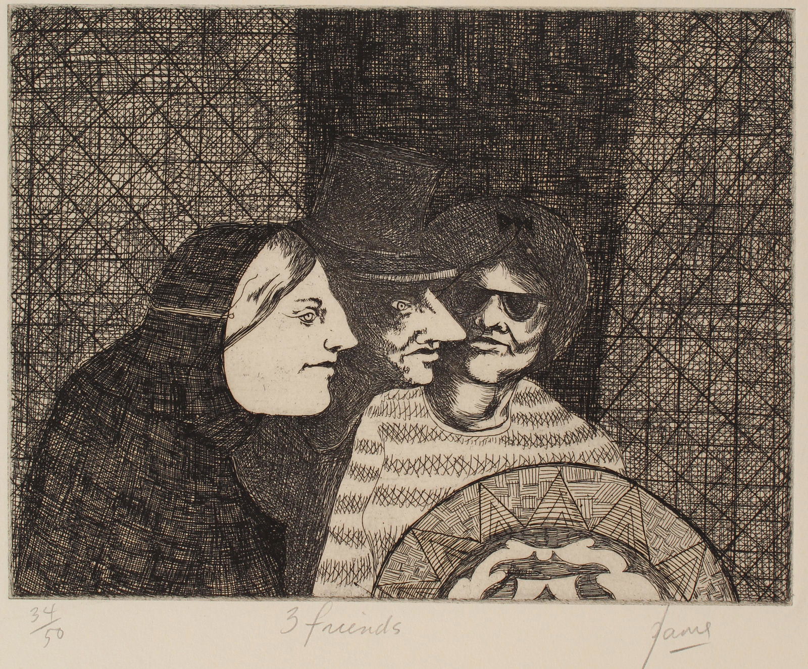 Peter Paone (american, B. 1936) 3 Friends