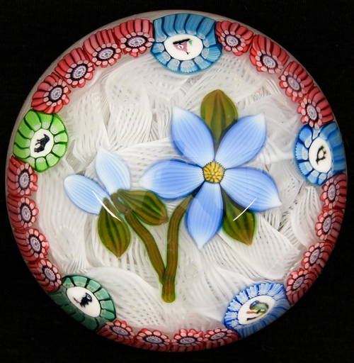 Perthshire Glass Floral Paperweight