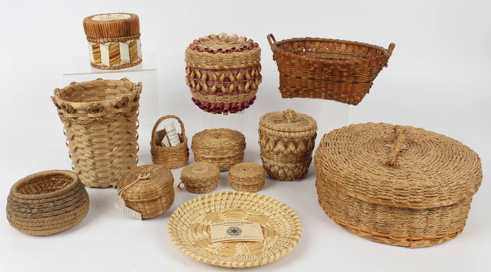 Native American Baskets, Passamaquoddy, Penboscot, Mi'kmaw., Etc. Auction