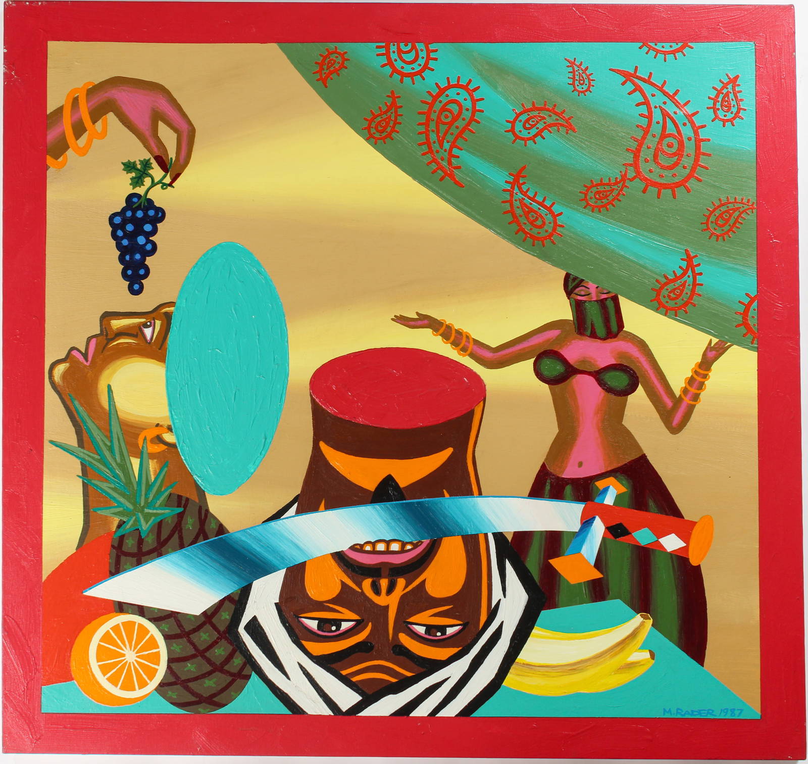 Mason Rader (american, B. 1961) Salome, Acrylic On Canvas Painting Auction