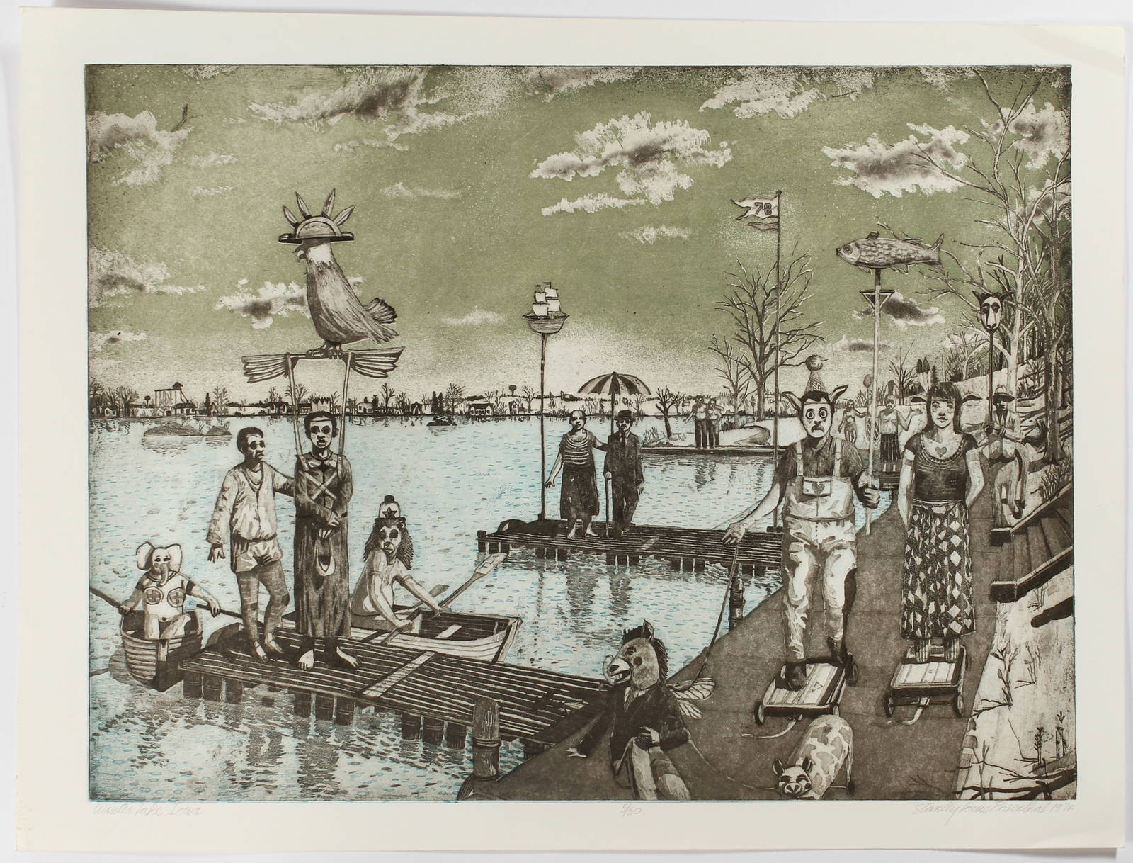 Stanley Louis Rosenthal (american, 1942-2015) Winter Lake: Iowa ...