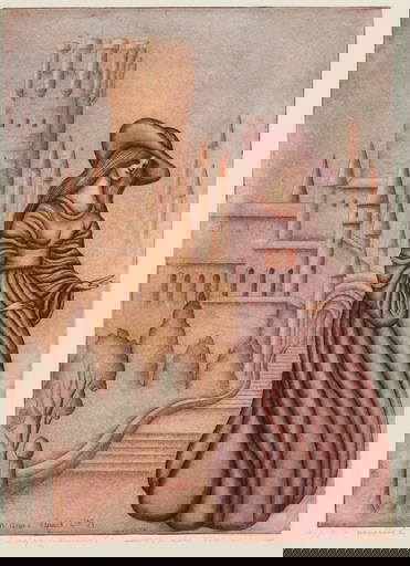 Charles M. Ware (american, 1921 2005) Lady Of Camelot, Etching, Art