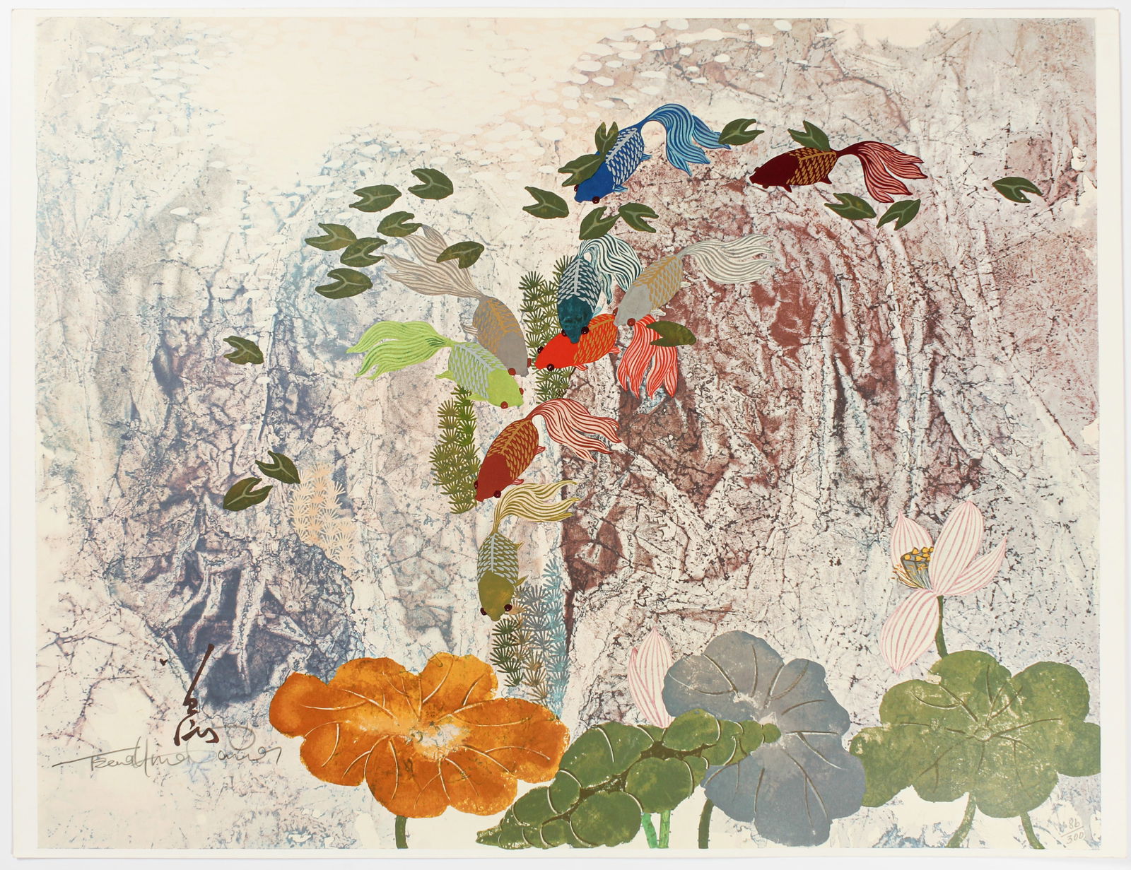 Tseng-ying Pang (american/chinese, 1916-1997) Lithograph, Art Auction