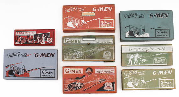 Eight Vintage Framed G-man & Fbi Related Posters & Ephemera Auction