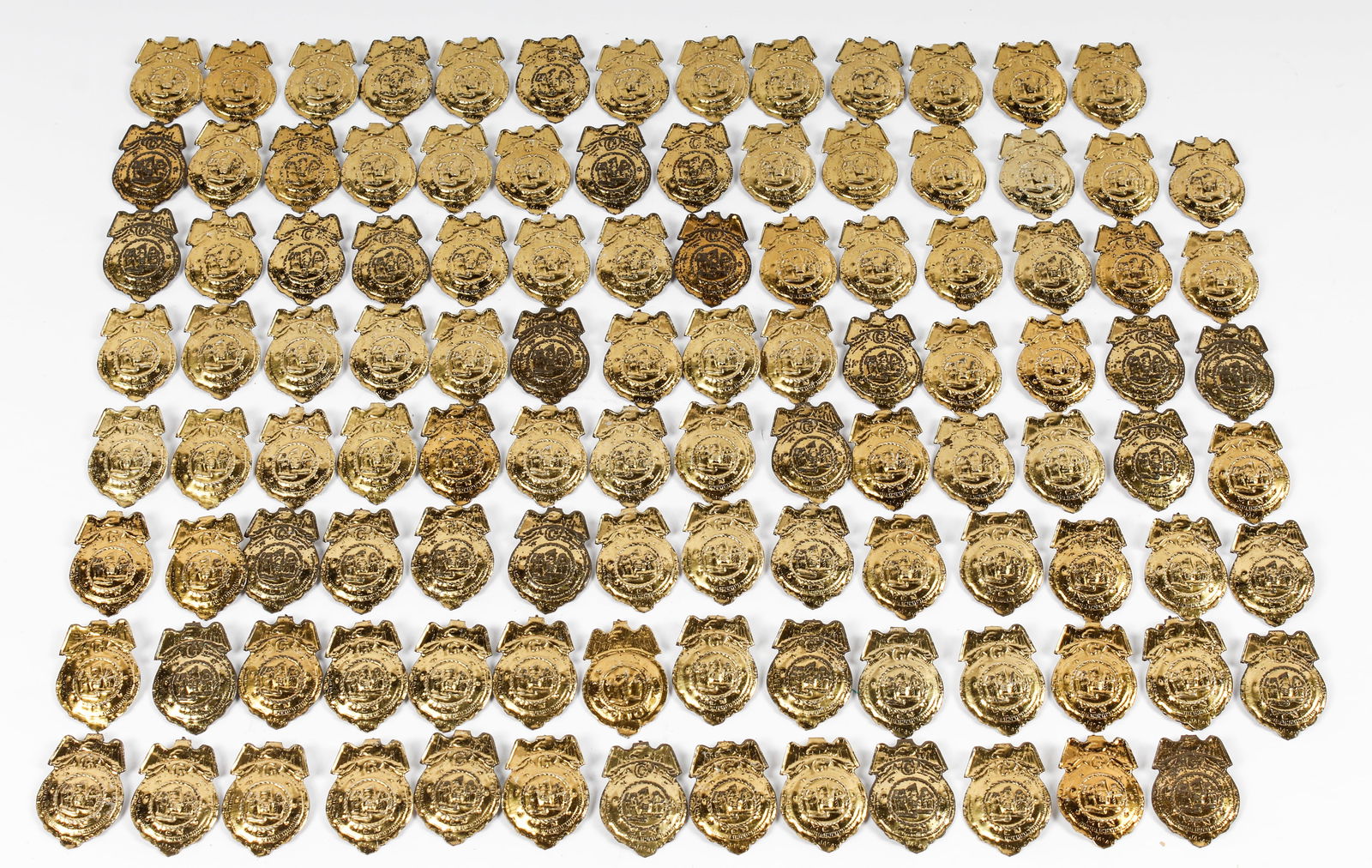 100+ Vintage G-men Fbi Pressed Metal Badges Auction