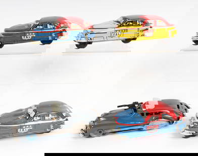 Eleven Vintage G-man Fbi Tin Litho Toy Cars Auction