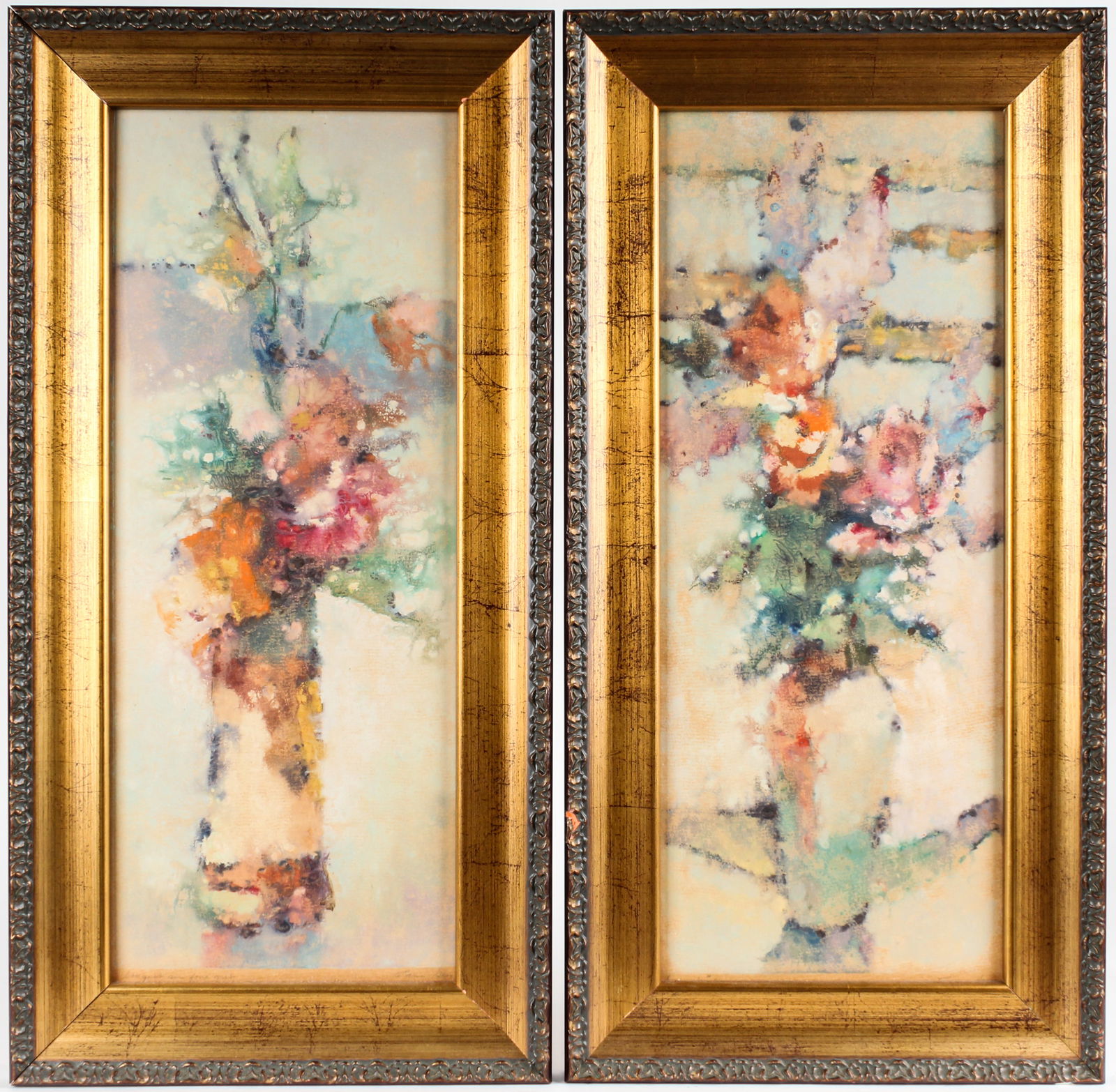 Edna Gass (american, 1904 - 1993) Two Impressionist Style Floral Still ...