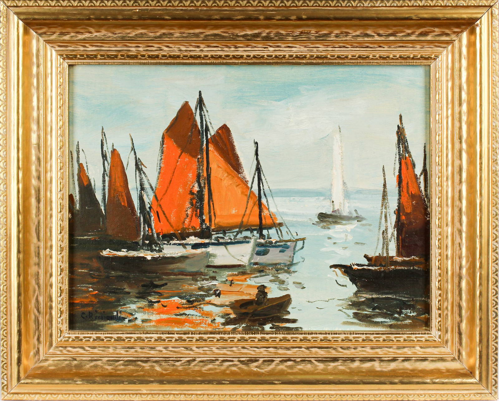 Cesare Ricciardi (american, 1892-1973) Harbor Scene, Impressionist ...