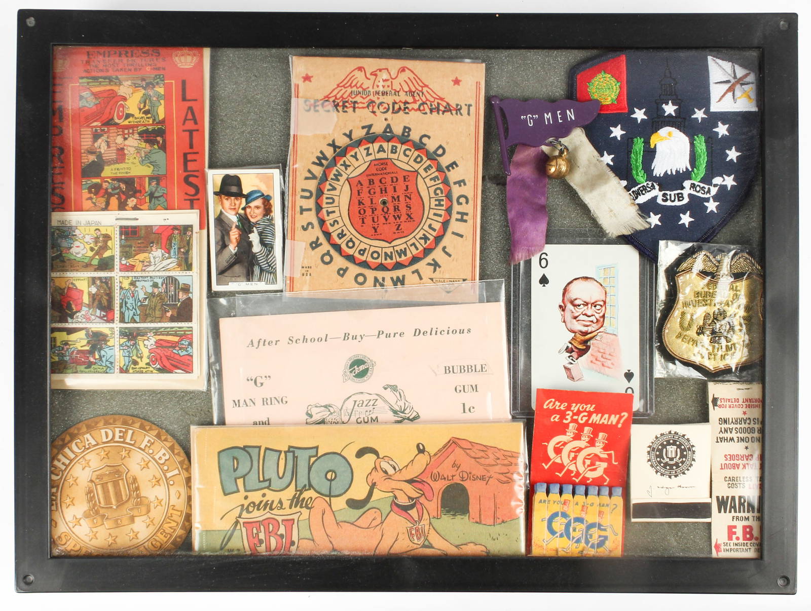 Fbi G-man Collector Display Box, Ephemera, Etc. Auction
