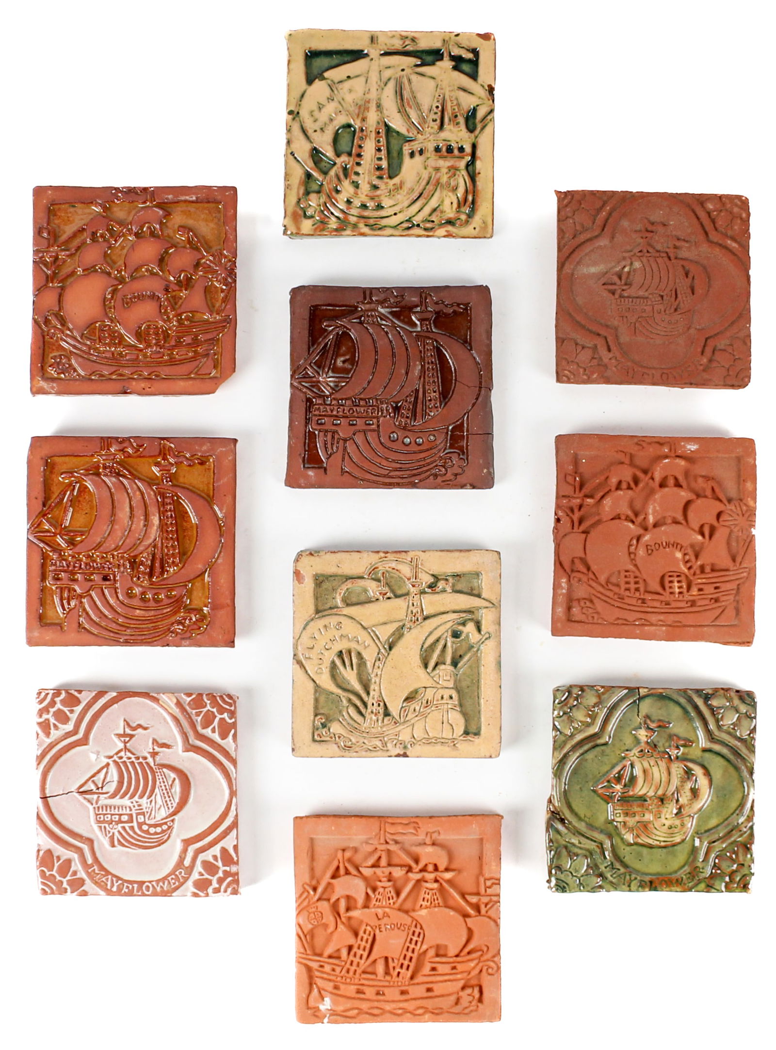 Mercer Moravian Pottery Ship Art Tiles - Jul 06, 2025 | Hoch Ltd. In Pa