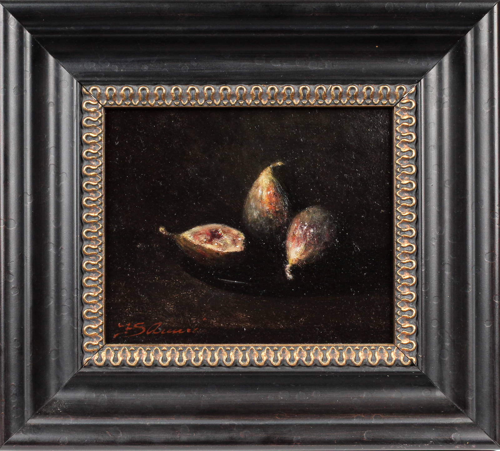 Frank Arcuri (american, B. 1946) Still Life Of Figs, Oil On Board ...