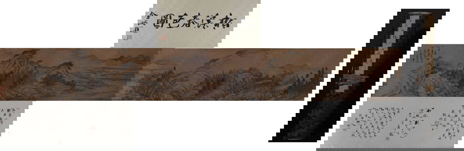 A Scroll Of Landscape Painting By Wang Ximeng. Auction