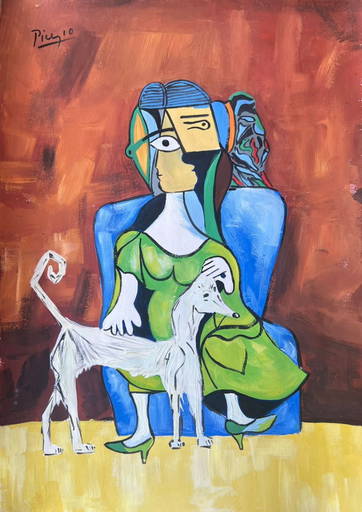 Pablo Picasso (Mixed media on Paper Painting) in the style of - Dec 30 ...